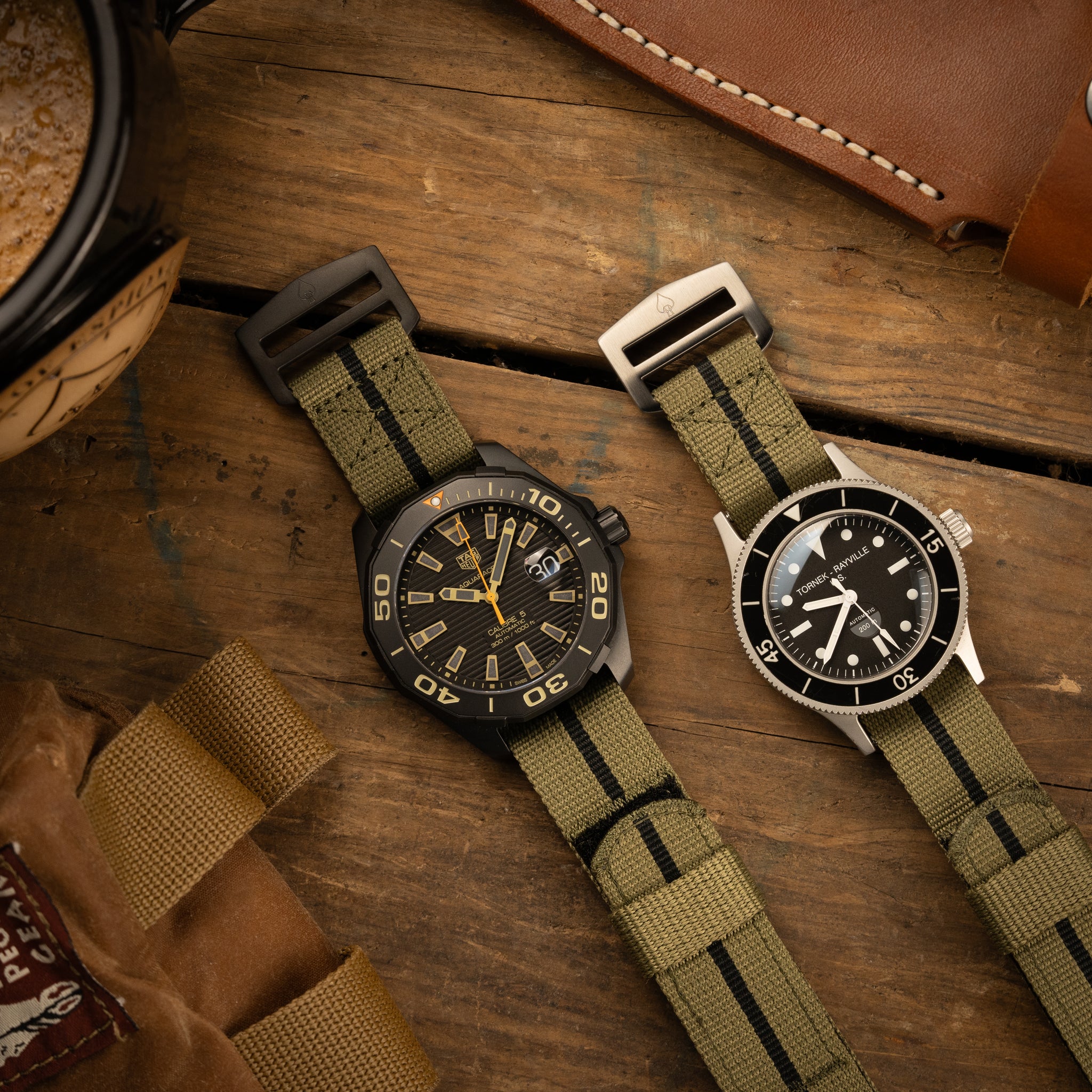 Glomar Explorer Hook And Loop Watch Strap - Stripe – Watches of Espionage