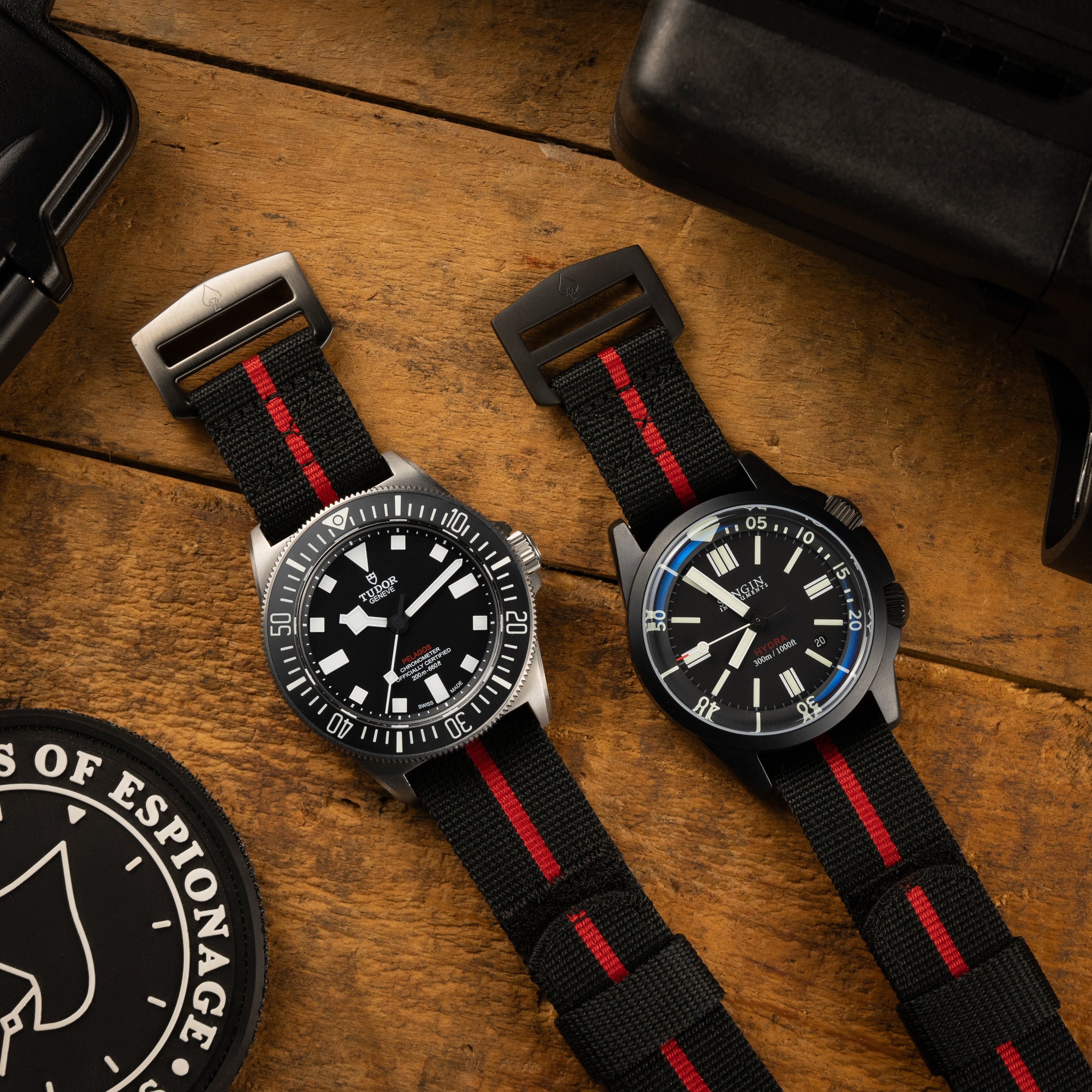 Glomar Explorer Hook And Loop Watch Strap - Stripe – Watches of Espionage