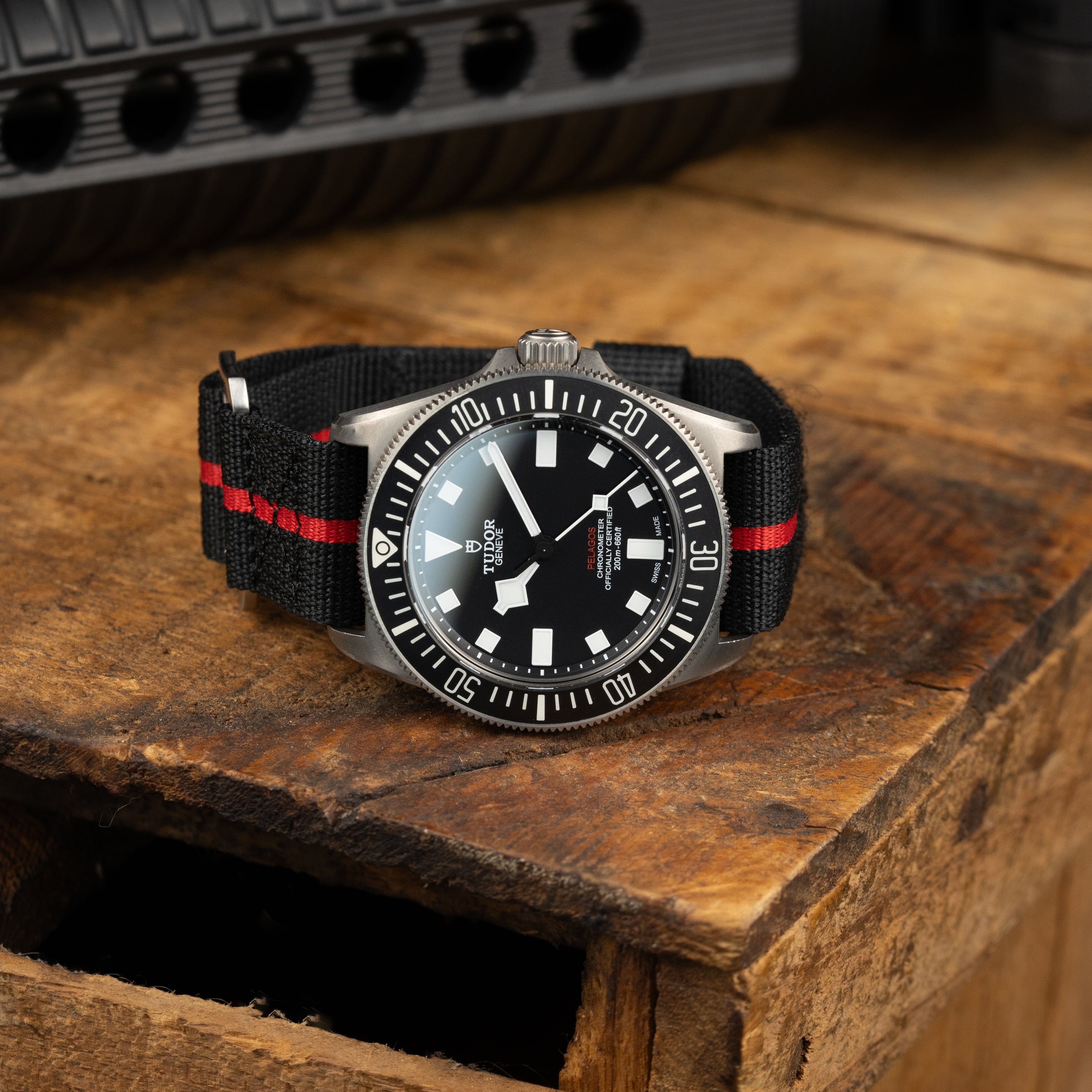 Glomar Explorer Hook And Loop Watch Strap - Stripe – Watches of Espionage