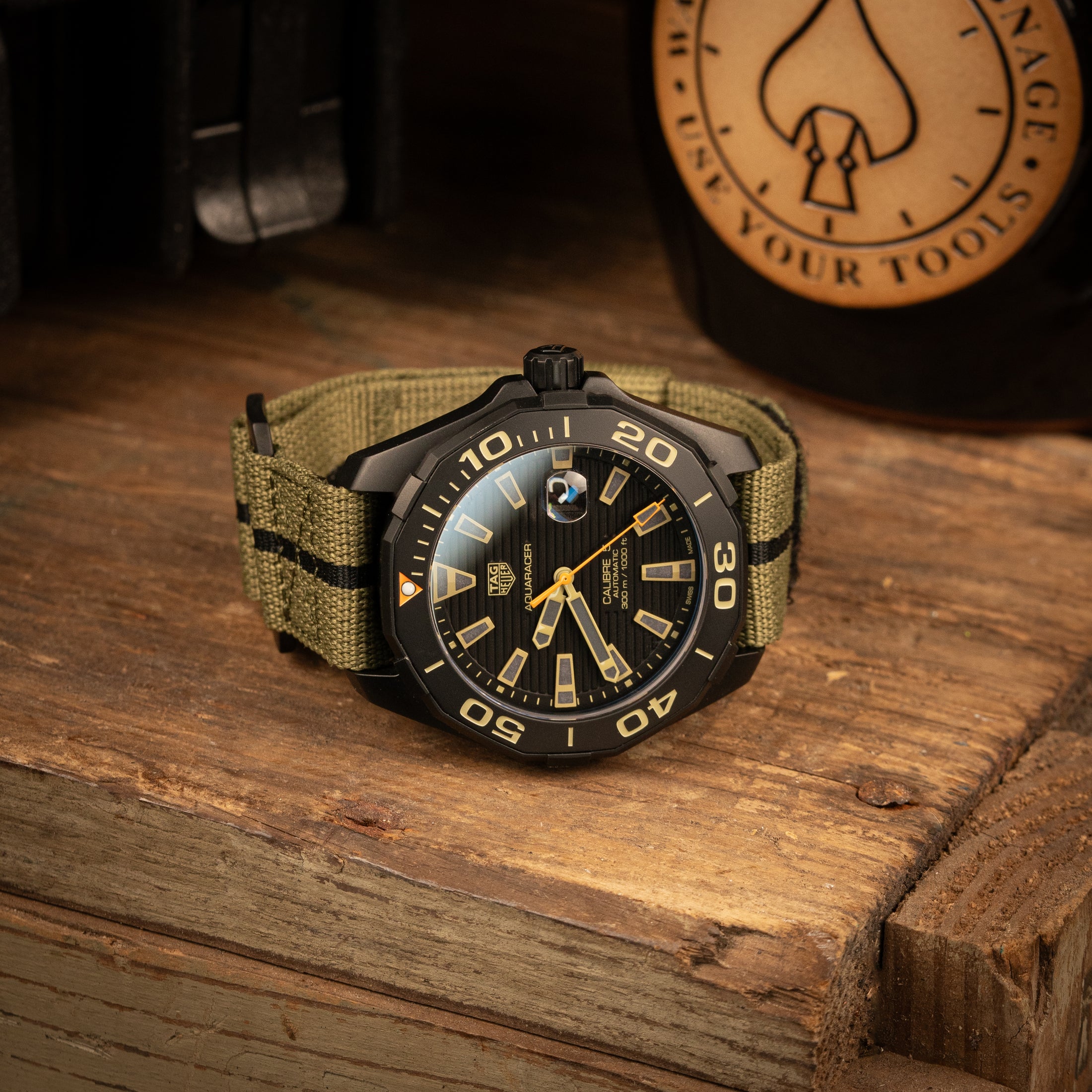 Glomar Explorer Hook And Loop Watch Strap - Stripe – Watches of Espionage