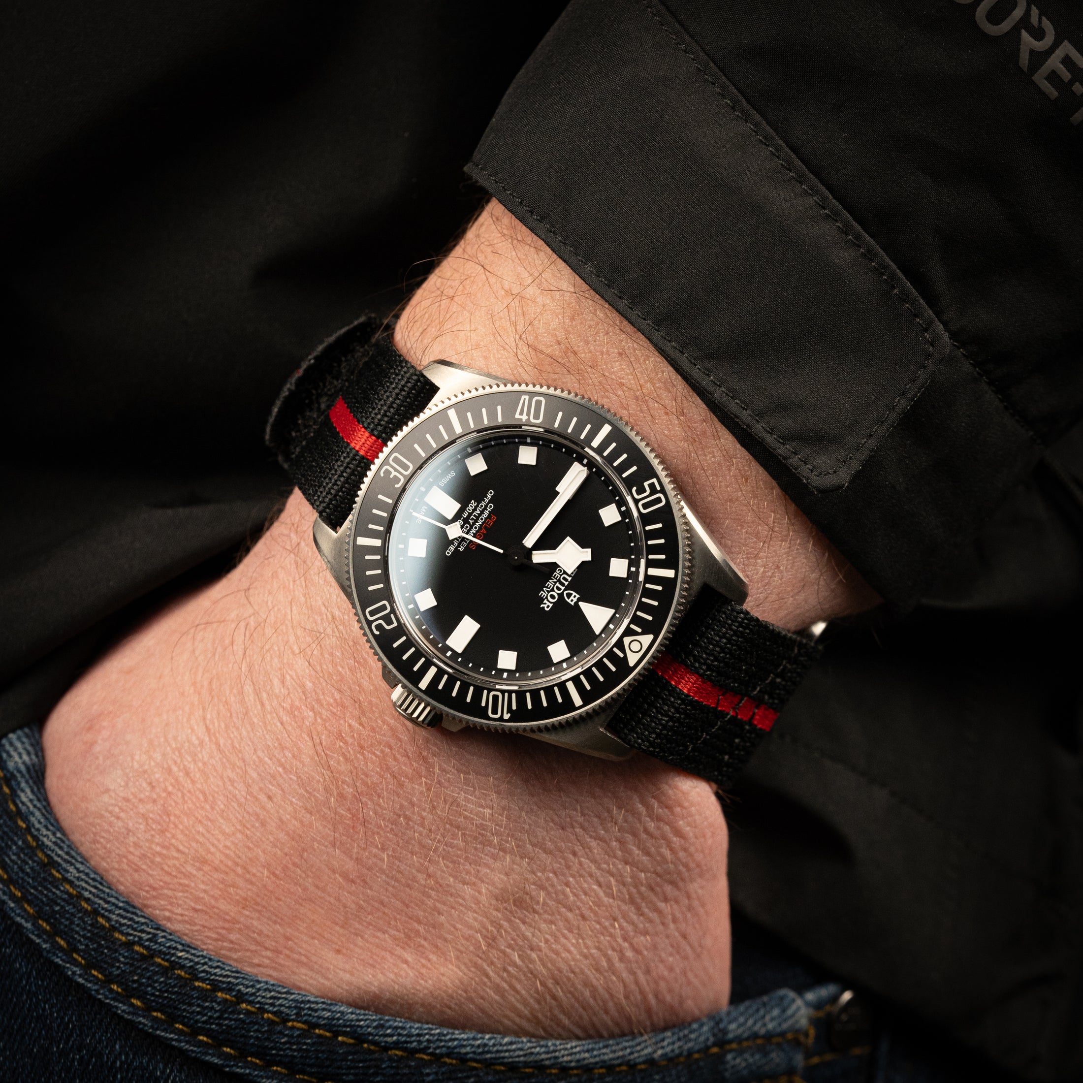 Glomar Explorer Hook And Loop Watch Strap - Stripe – Watches of Espionage