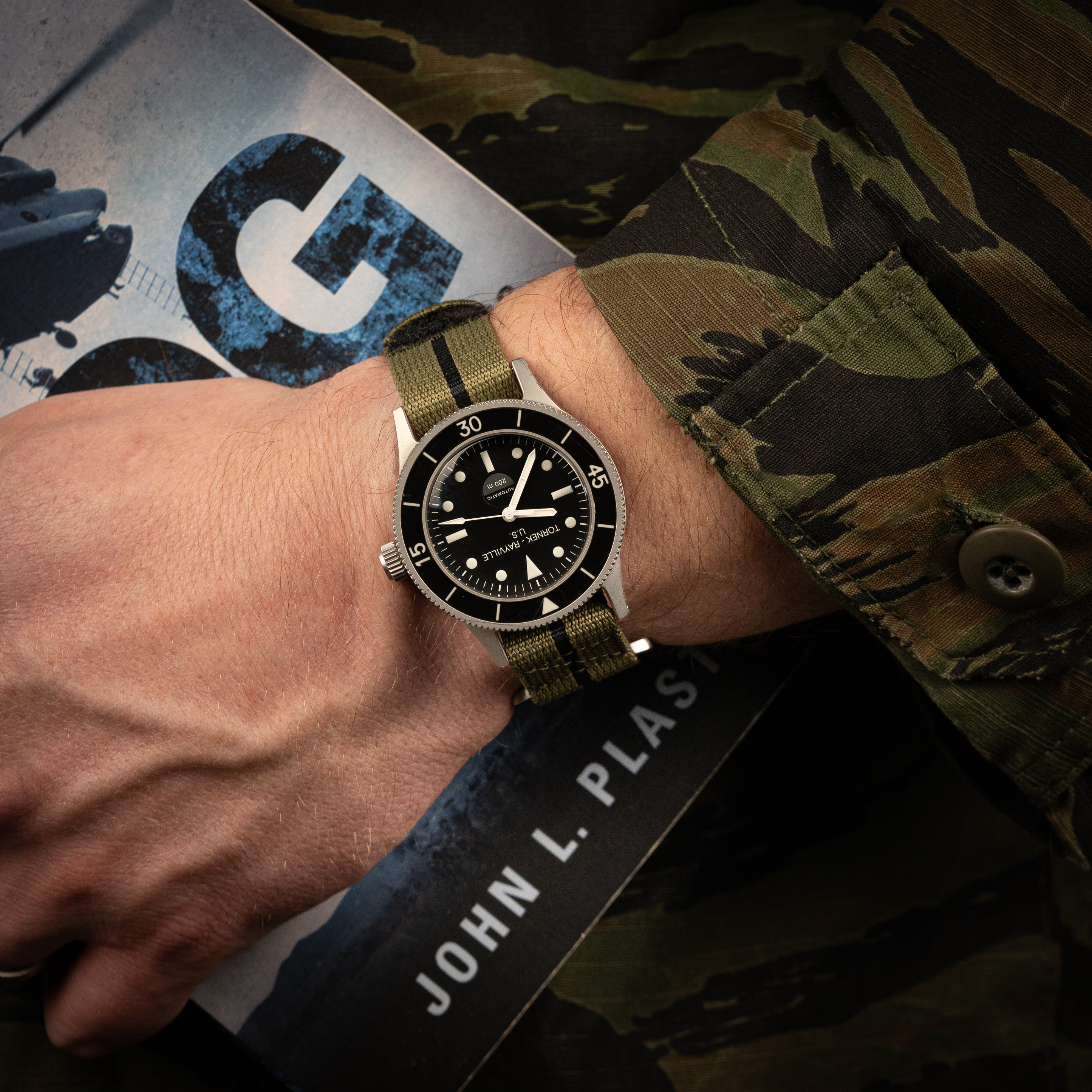 Glomar Explorer Hook And Loop Watch Strap - Stripe – Watches of Espionage